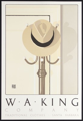 Original David Lance Goines 1985 W.A. King Company Santa Barbara Poster ...