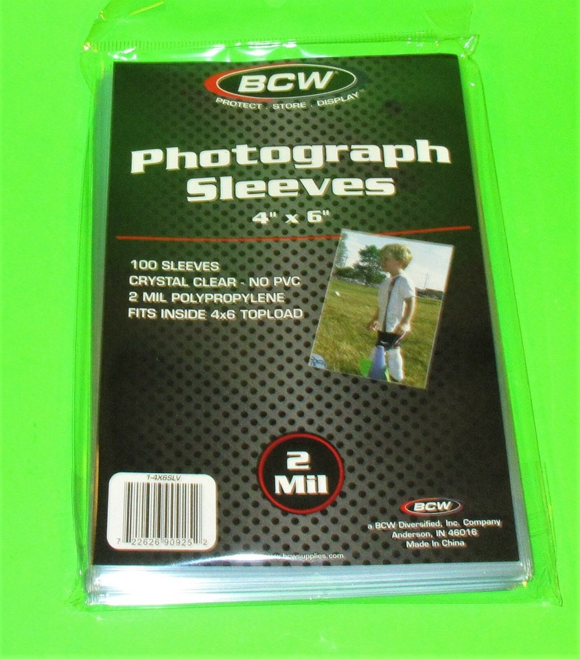 1000 4X6 PHOTO SLEEVES-CRYSTAL CLEAR-ARCHIVAL SAFE-ACID FREE-2 MIL ...