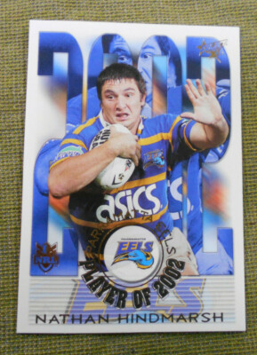 2003 RUGBY LEAGUE CARD - CP9 NATHAN HINDMARSH, PARRAMATTA EELS PLAYER ...