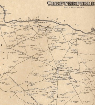 Chesterfield Crosswicks Sykesville NJ 1876 Maps with Homeowners Names ...