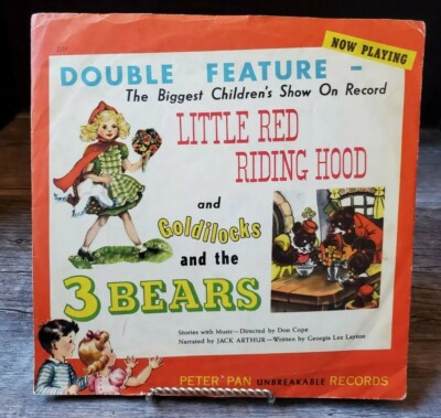 10" 78 RPM Little Red Riding Hood & Goldilocks & the 3 Bears Peter Pan ...