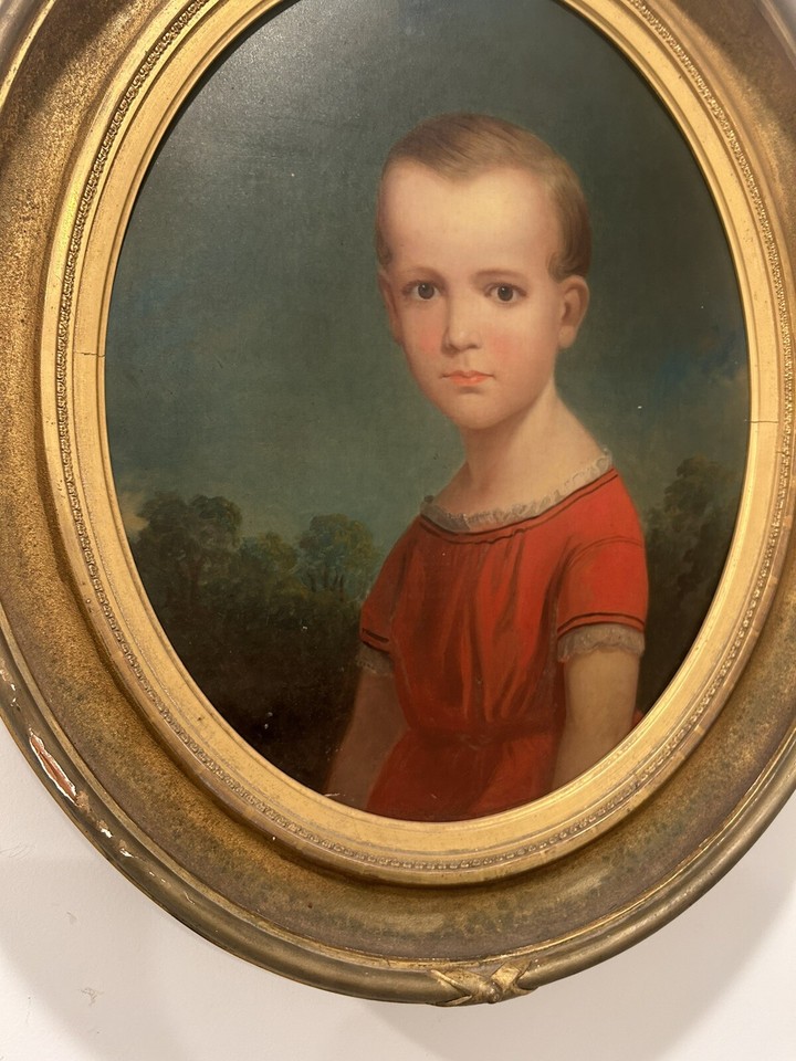 19th Century Oil Painting By Tompkins H. Matteson (1813-1884) Portrait ...
