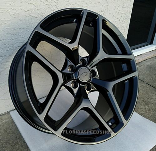 CAMARO Z28 STYLE GLOSS BLACK WHEELS RIMS 2010-2024 SS/RS/LS 20X9/20X10 ...