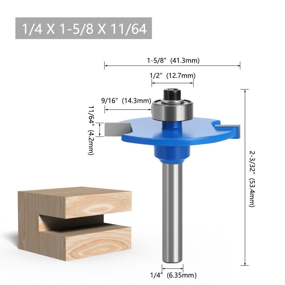 6mm 1/4 Shank Biscuit Joint Slot Cutter Jointing/Slotting Router Bit T ...
