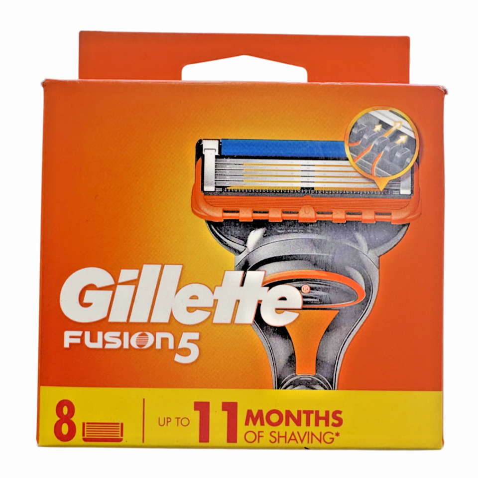 Gillette Fusion 5 Razor Blades 8 Cartridges Up to 11 Months of Shaving ...
