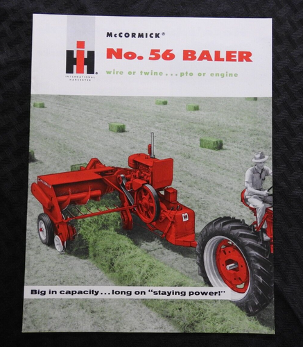 1950's INTERNATIONAL HARVESTER McCORMICK No. 56 BALER SALES BROCHURE ...