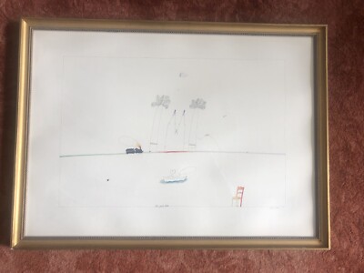Köln grüßt Afrika Michel Sauer 1973 Kunstverein Rahmen Gold 68 cm x 50 ...