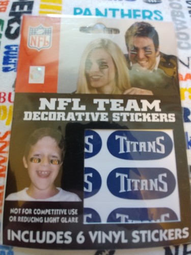 NFL set/6 Eye Black Strip Stickers Tennessee Titans (Face/Body ...