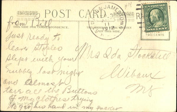 Women Headshot of a lady 1912 Antique Postcard 1C stamp Vintage Post ...