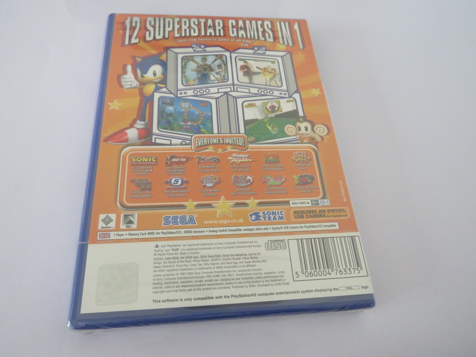SEGA SuperStars for EyeToy (Sony PlayStation 2, 2004) for sale online ...