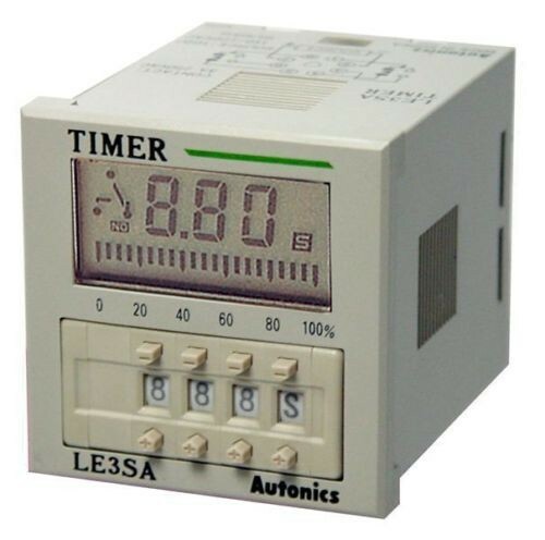 Autonics LE3SA Digital LCD Timer Multifunction DPDT DIN48 220/240Vac ...