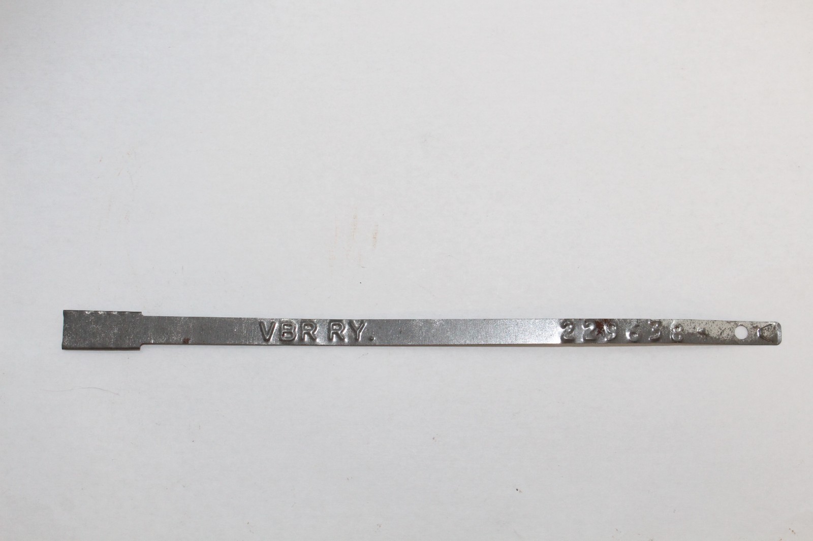 VINTAGE VIRGINIA BLUE RIDGE RAILWAY METAL BOXCAR SEAL TAG RAILROAD VBRY ...