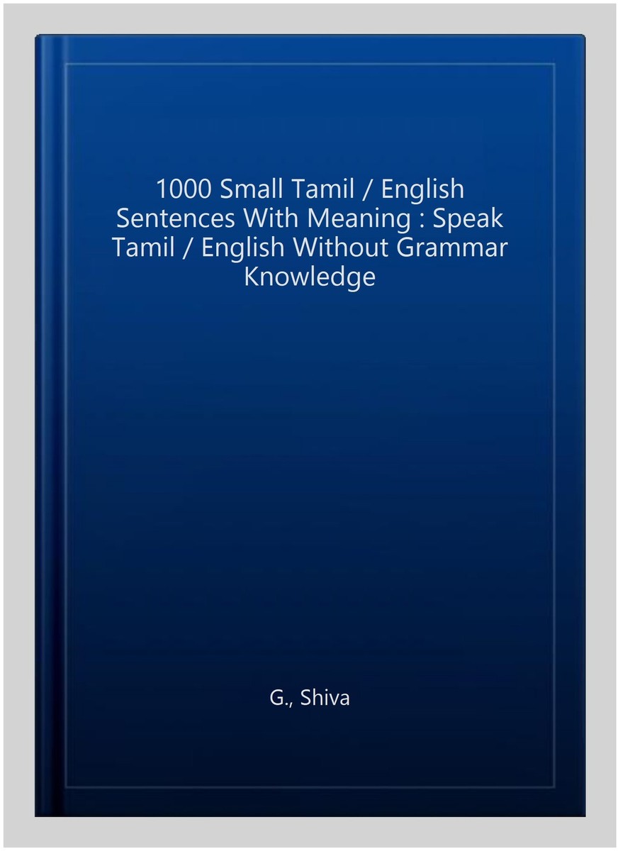 Spoken English Tamil And Meaning
