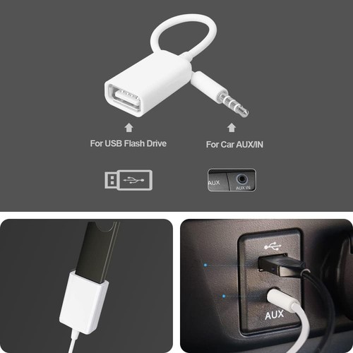 MP3 Compatible AUX to USB Adapter for Car - Play Music via USB Flash ...