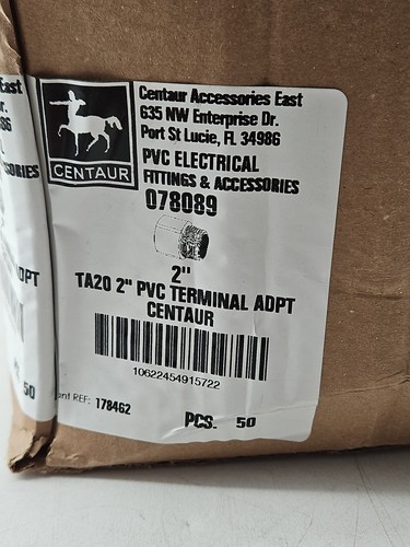 Centaur - TA20 - 2" PVC Terminal Adapter - Box of 50 | eBay