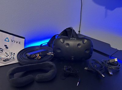 Original HTC Vive VR Headset W/ 3-in-1-Cable, Link Box & Power cord ...