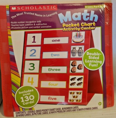 Scholastic Math Pocket Chart Activity Center ~ Pre-K to 1 ~ New ~ Free ...