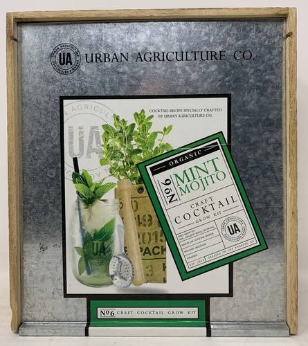 UA Organic Mint Mojito Craft Cocktail Grow Kit~Soil Seeds Muddler ...