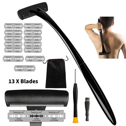 Mens Long Handle Back Razor Shaver Groomer Full Body Leg Hair Removal ...