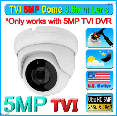 5MP TVI Chipset HD 3.6mm CCTV Angle Weatherproof Outdoor Dome Camera ...