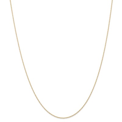 14k Yellow Gold .6 mm Carded Cable Link Rope Chain Necklace 18 Inch | eBay
