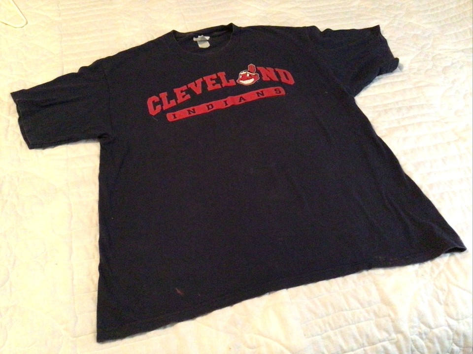 Vintage Cleveland Indian Chief Wahoo T-Shirt Size XL Blue Mm | eBay