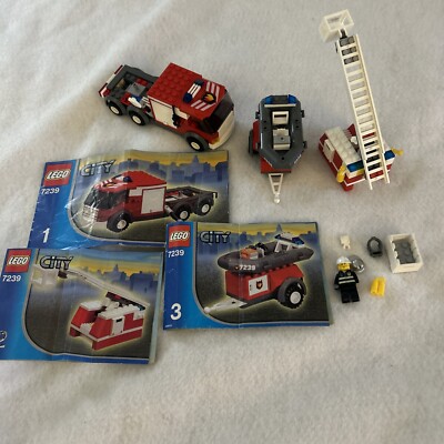 LEGO CITY 7239 Fire Truck W/Instructions - Read | eBay