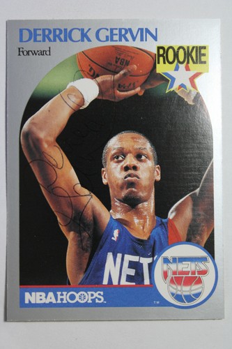 1990 NBA Hoops Derrick Gervin Autograph #196 Rookie Card | eBay