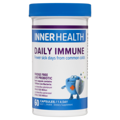 Inner Health Daily Immune 60 Capsules Fridge Free Live Probiotic Immune ...