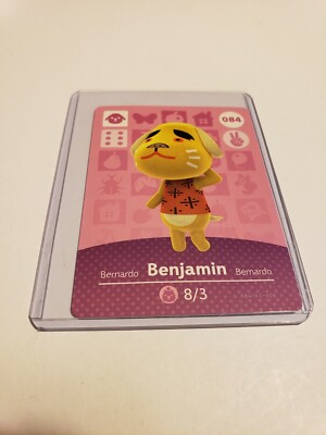 Benjamin # 084 Animal Crossing Amiibo Card Horizons Series 1 MINT NEVER ...