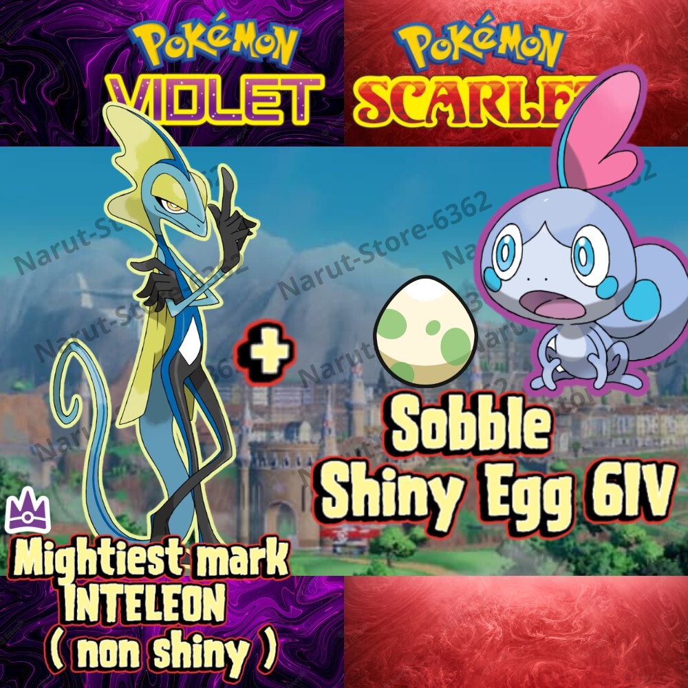 🌟 SOBBLE SHINY 6IV WITH H + INTELEON🌟 EGG 🔥POKEMON SCARLET & VIOLET | eBay