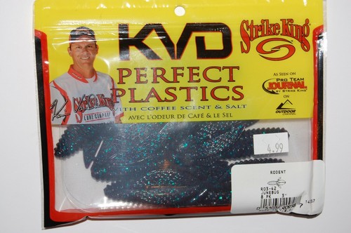 strike king perfect plastics coffee scent rodent bass beaver 3" junebug ...