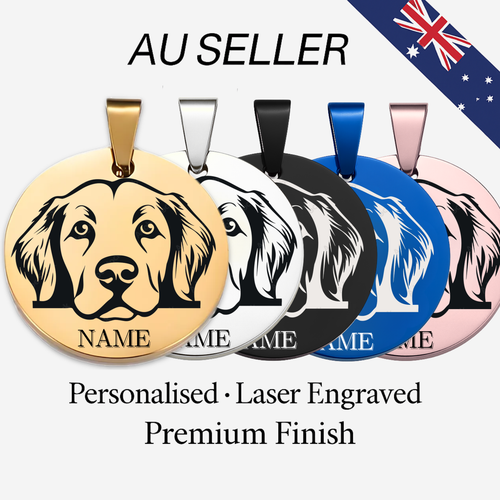 Personalised Labrador Dog Tag Necklace | Custom Engraved Pet ID Gift AU ...