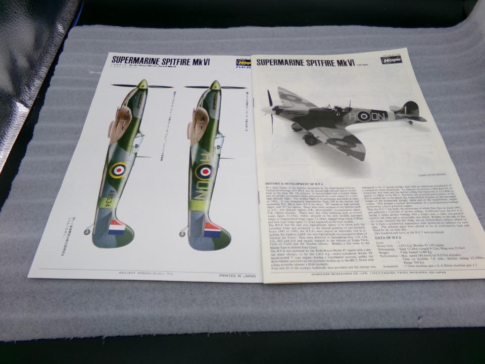 Hasegawa 1/32 Scale Supermarine Spitfire VI model kit | eBay