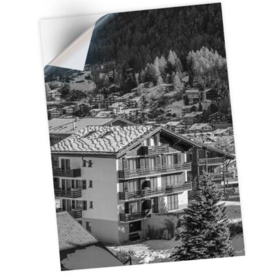 1 x Vinyl Sticker A1 - BW - Zermatt Switzerland Ski Resort Skiing ...