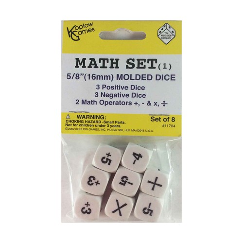 Koplow Dice d6 Math Set #1 (8) New | eBay