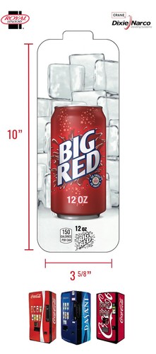 (1) Royal Vendors Chameleon CUSTOM "Big Red" 12 oz Can Vend Labels ...
