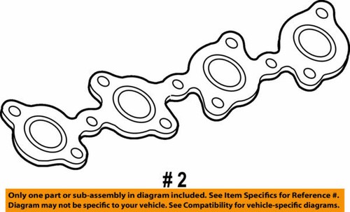 17198-50010 Toyota Gasket, exhaust manifold to head, lh 1719850010, New ...