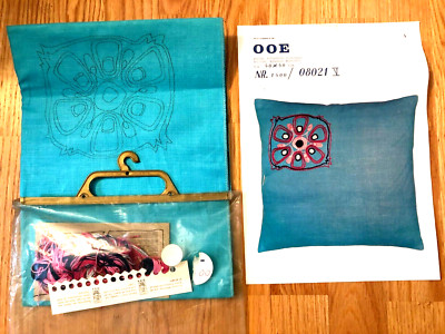 Embroidery Kit, Blue, Stamped, 15" x 15" | eBay