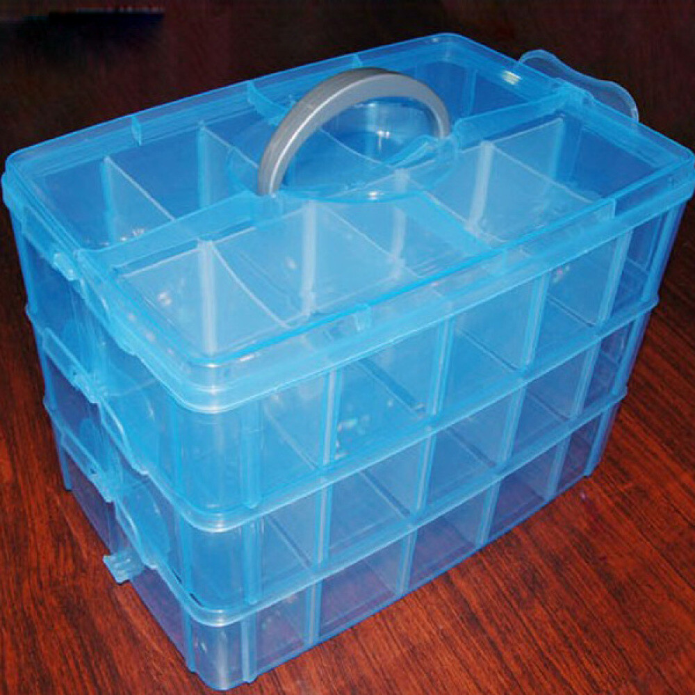 3 Tier Storage Container 30 Grids Organizer Tool Containers Large Beads ...