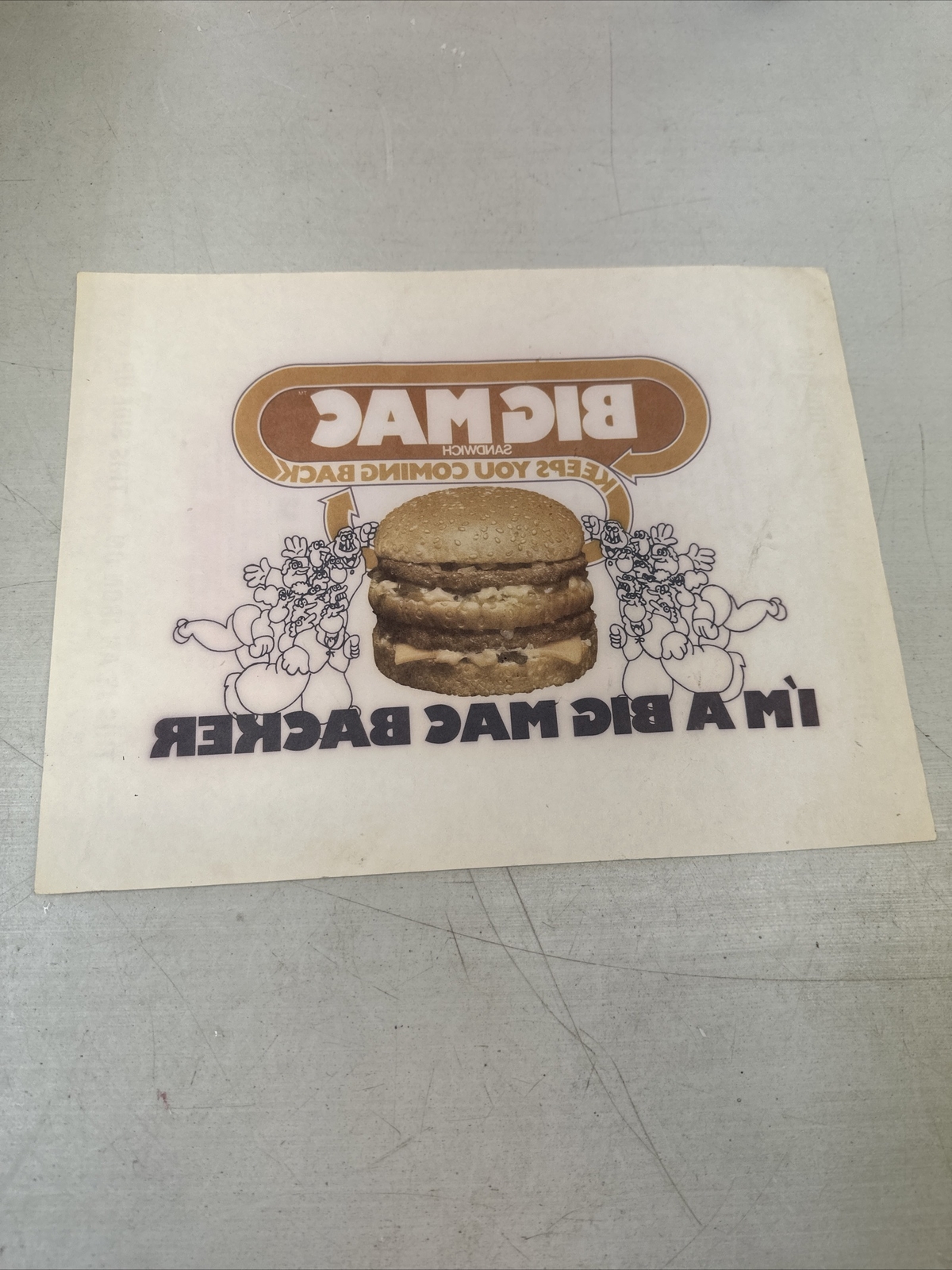 Vintage Mcdonalds Big Mac T-shirt Iron On Transfer I’… - Gem