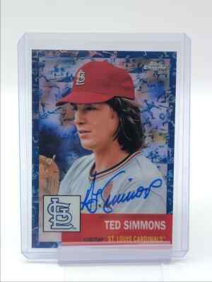 TED SIMMONS 2022 TOPPS CHROME PLATINUM AUTOGRAPH BLUE AUTO 26/99 | eBay