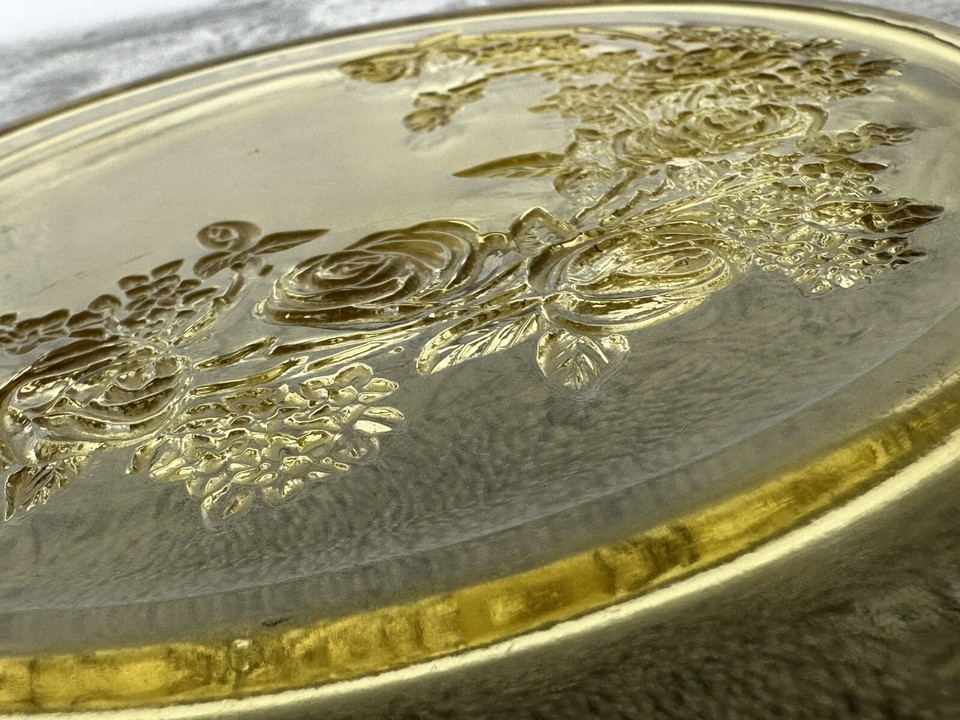 Vtg replacement 30s Federalist Glass Plate Depression Canary Sharon ...