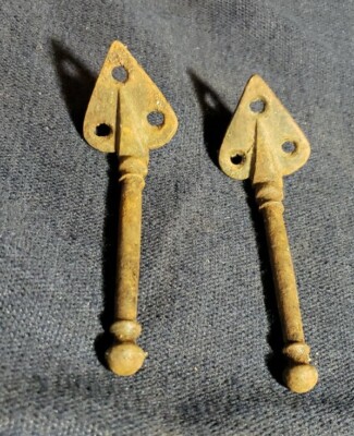 Pair of Vintage Arts & Crafts WC Coathook Bathroom Towel Hook Cast Iron ...