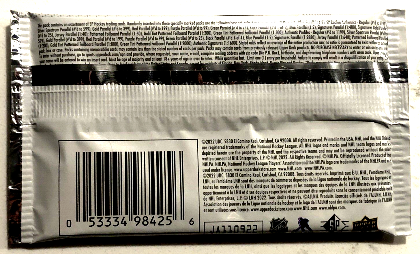 2021-2022 UPPER DECK SP HOCKEY Trading CARDS ONE PACK ****** | eBay