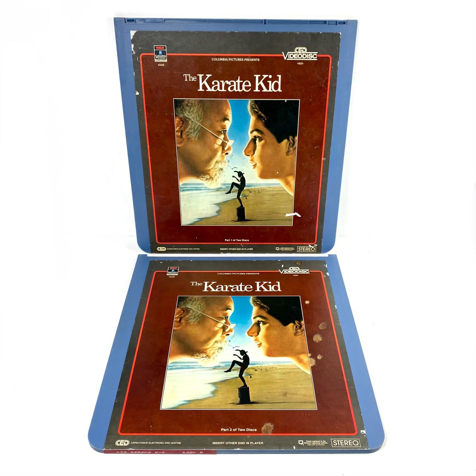 THE KARATE KID Movie CED Videodisc Disc 1 and 2 Capacitance Electronic Disc | eBay