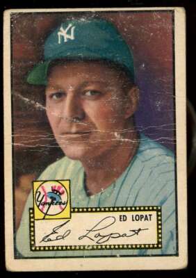 1952 Topps #57 Ed Lopat Black Back FR Yankees 70566 | eBay