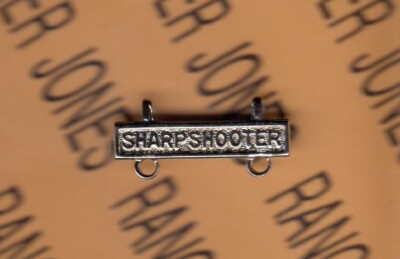 US Army Marine Corps Marksmanship SHARPSHOOTER Hooks tab badge SS H SB ...