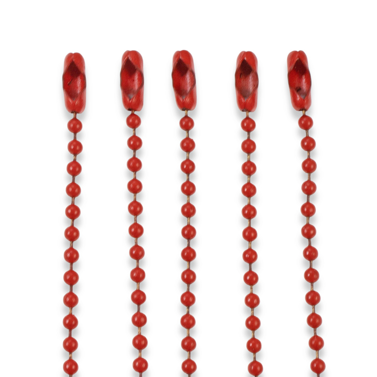 5-Pack Bold Red Steel Ball Chain Necklace Set - 30" for Customizable ...