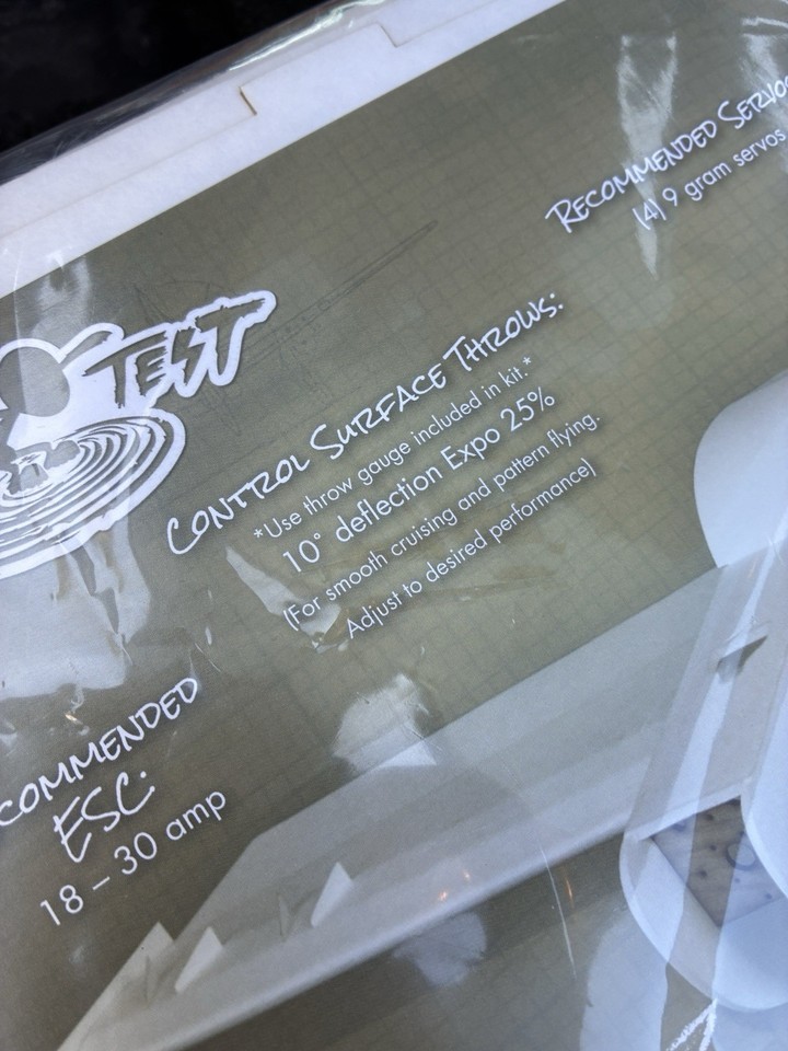 Ft 3D Flite Test Laser Cut R/c Foam Model Airplane Kit | eBay